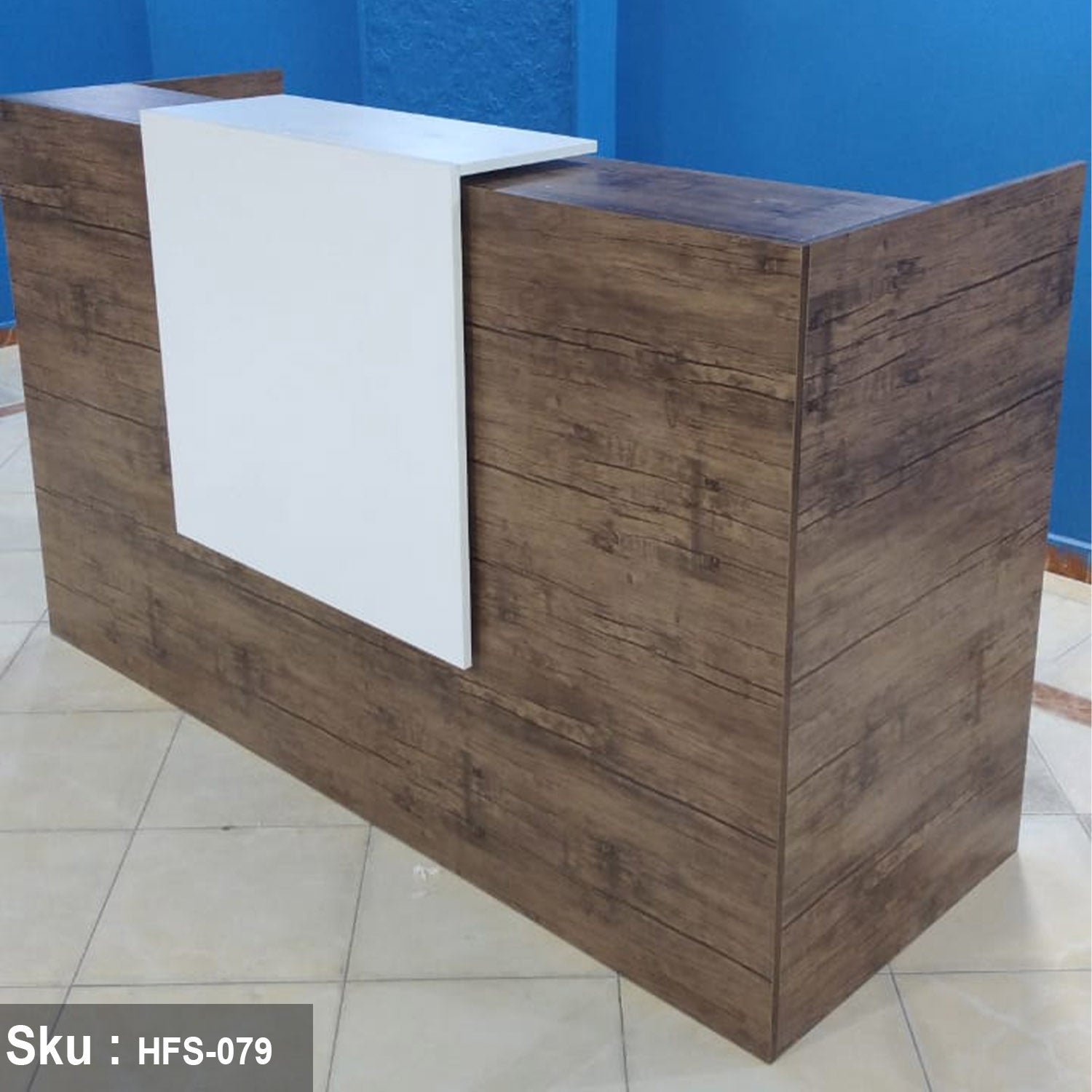 High quality MDF wood reception desk – HFS-079 – furniflex.ae