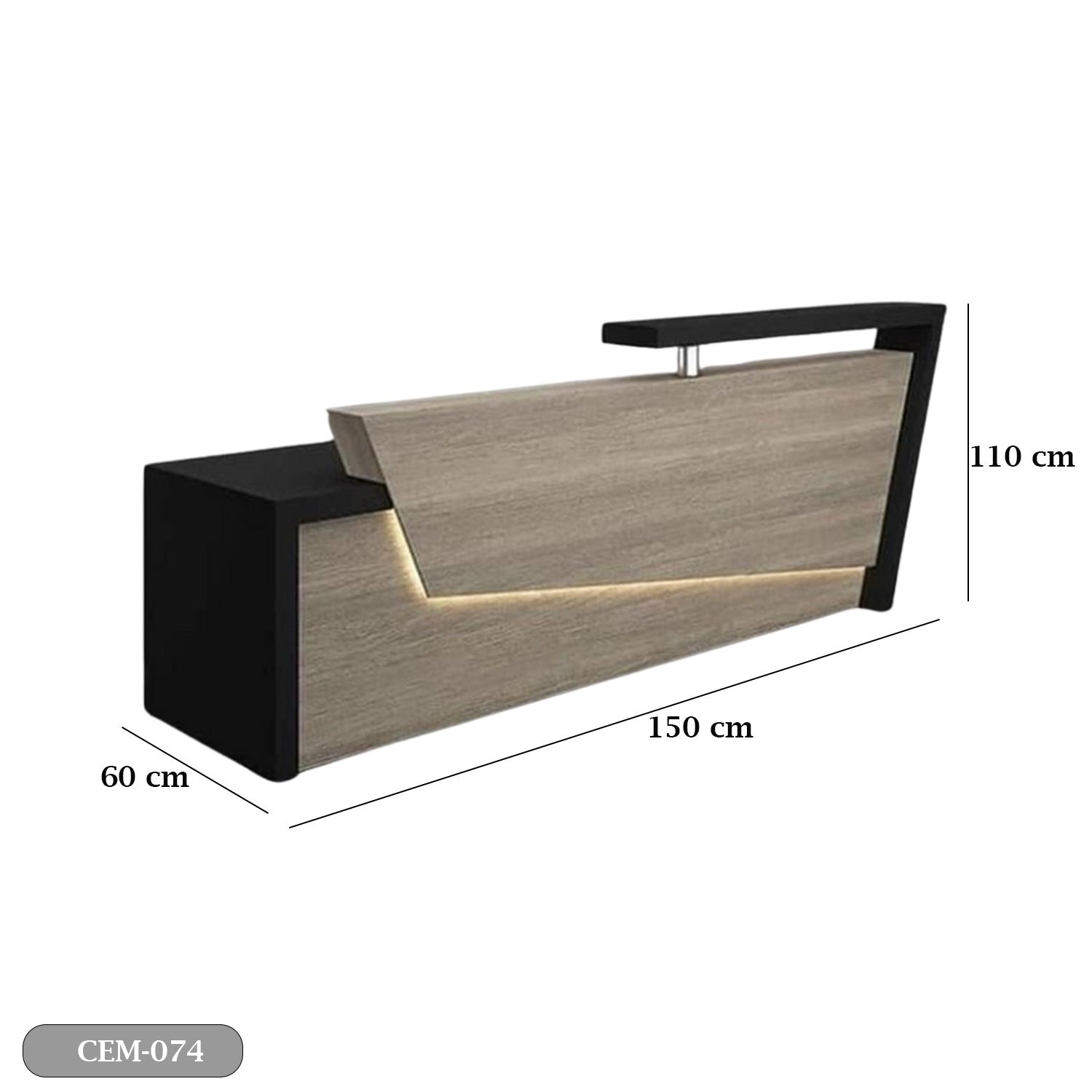 Reception desk – Reception Counter – Spanish MDF wood – CEM-074 ...