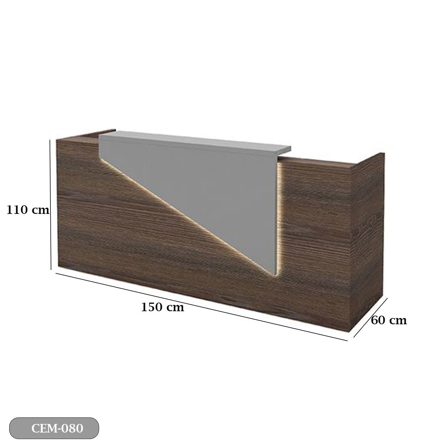 Reception desk – Reception Counter – Spanish MDF wood – CEM-080 ...
