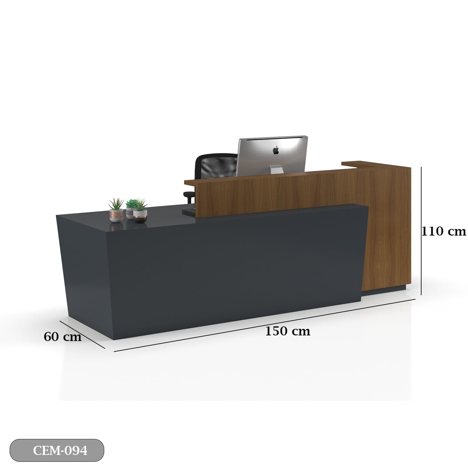 Reception desk – Reception Counter – Spanish MDF wood – CEM-094 ...