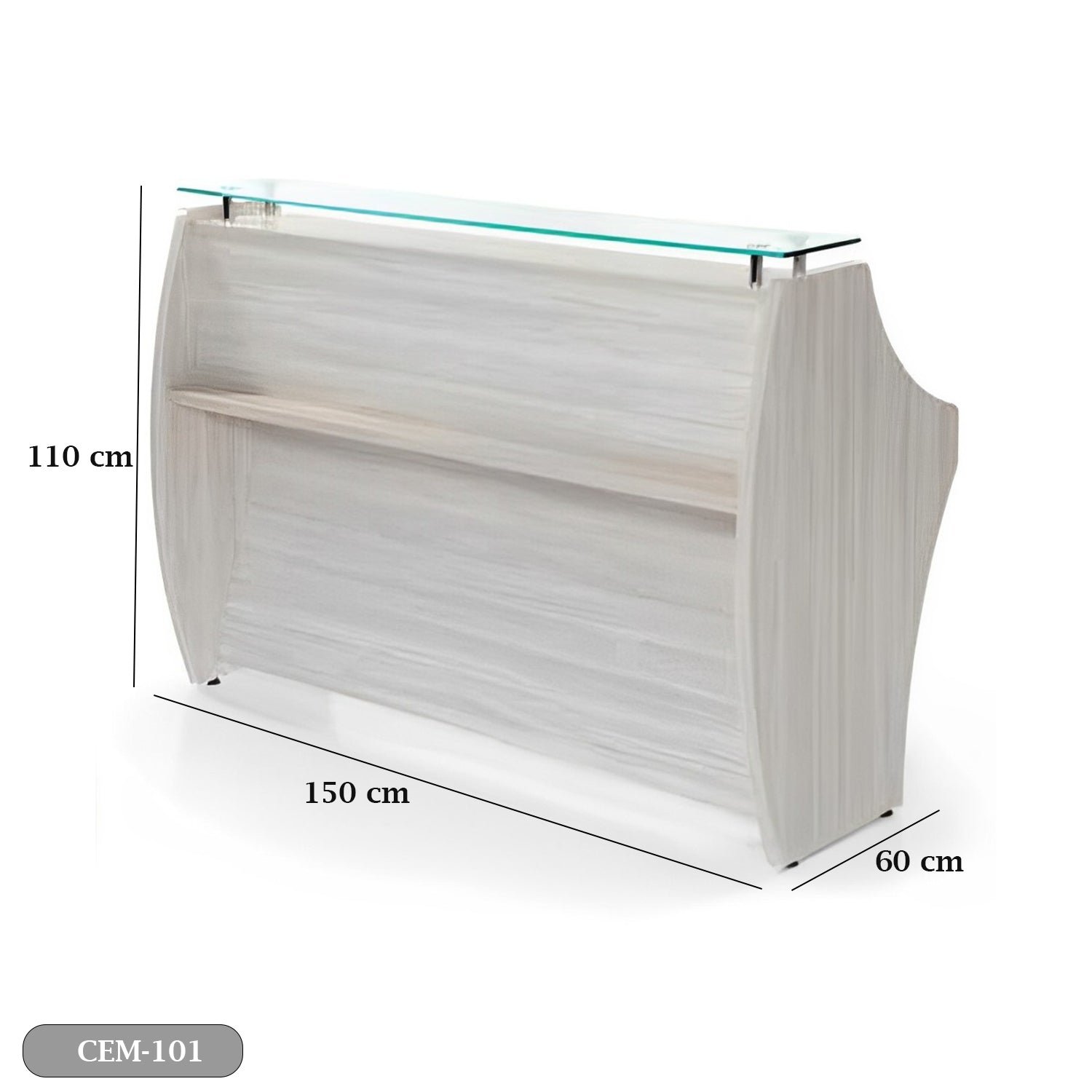 Reception desk – Reception Counter – Spanish MDF wood – CEM-101 ...