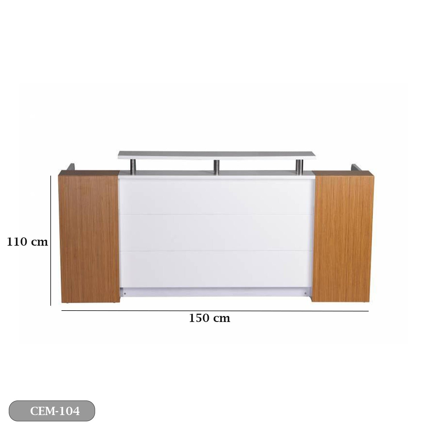 Reception desk – Reception Counter – Spanish MDF wood – CEM-104 ...