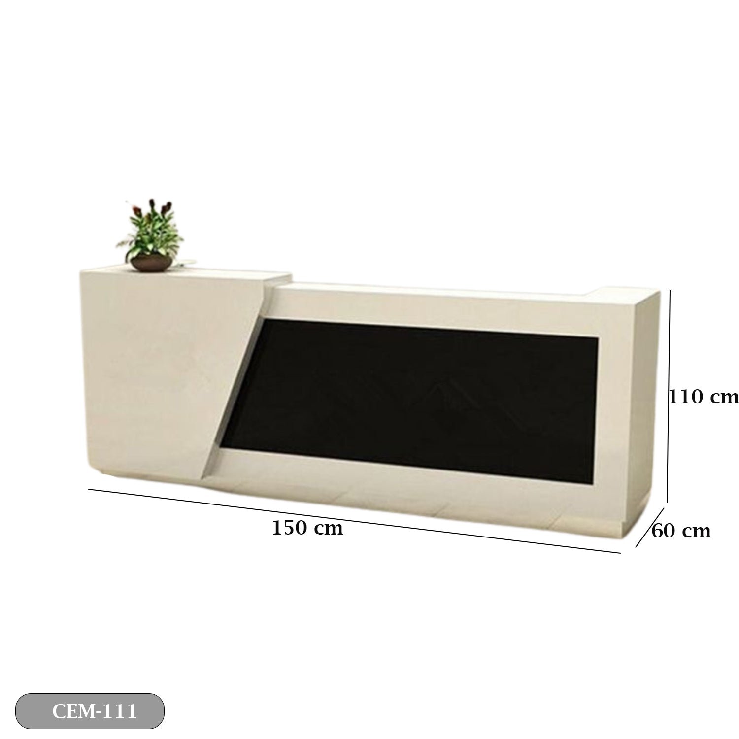 Reception desk – Reception Counter – Spanish MDF wood – CEM-111 ...