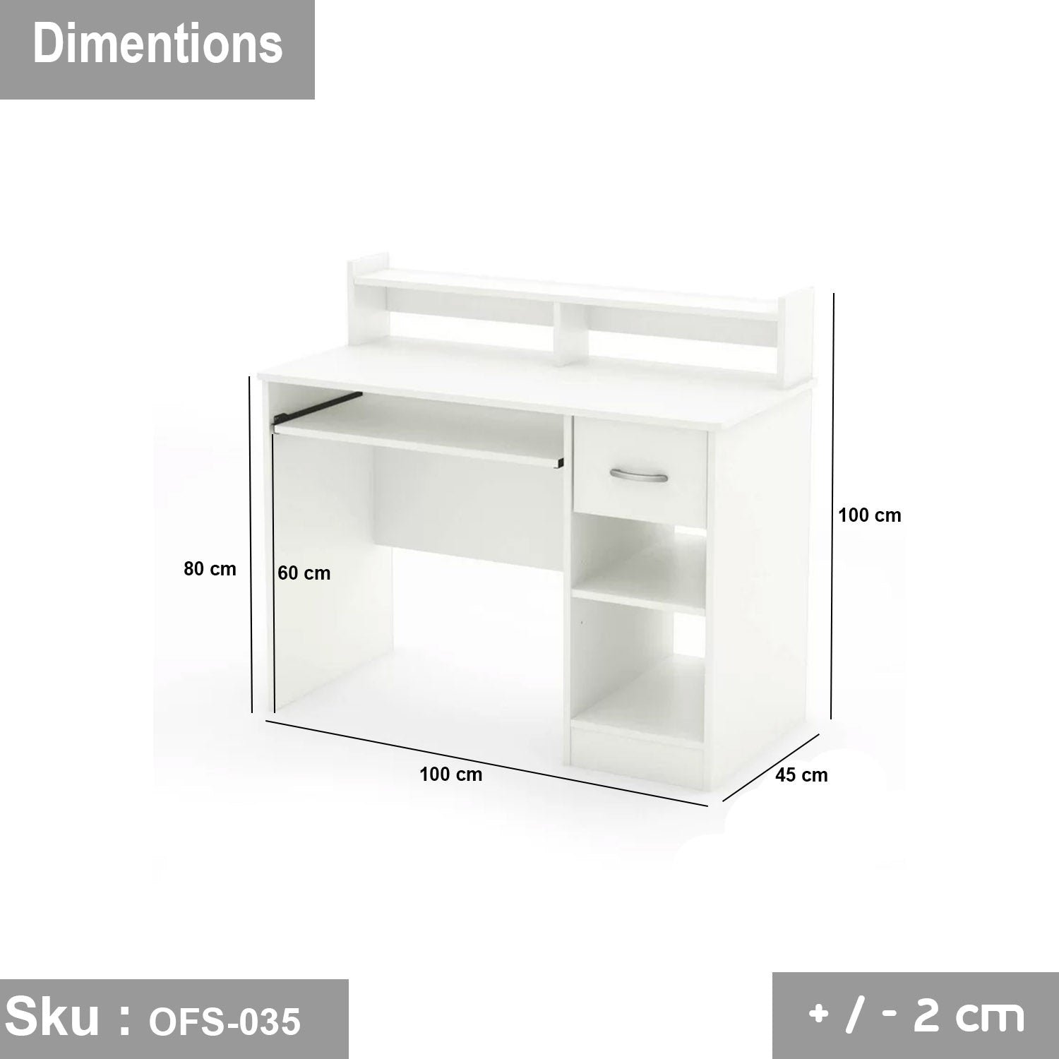 Treated Spanish MDF wood desk – OFS-035 – furniflex.ae